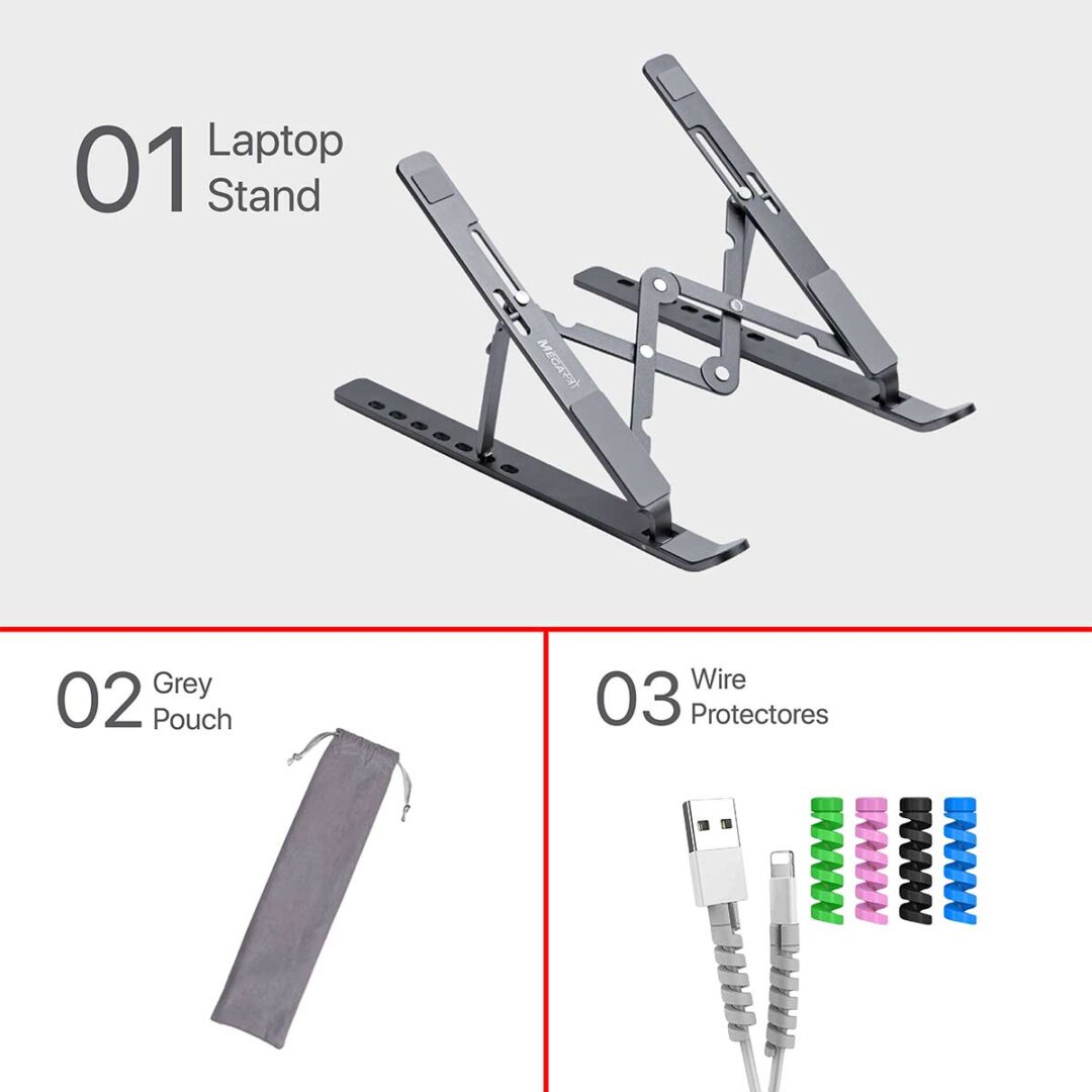 MegaStroⓇ Premium Quality Pro-Edition Laptop Stand 7 Adjustable Angle ...
