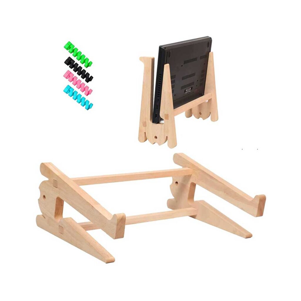 MegaStro® Duo-Lift Wooden Laptop Stand - Megastro